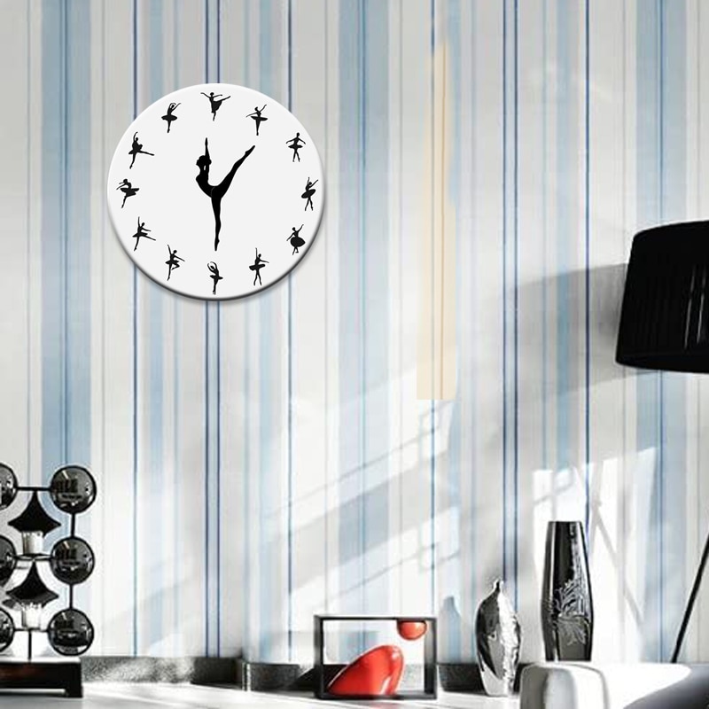 Ballerina Postures Wall Clock Fitness Flexible Gir... – Vicedeal