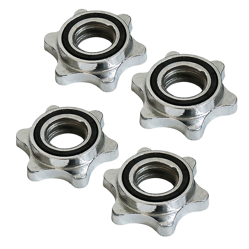 4x 1'' Dumbbell Lock Barbell Hex Nut Screw... – Grandado