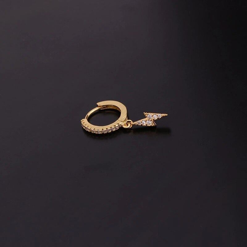 Key Snake Cross Lock Lighting CZ Ear Piercing Cart... – Grandado