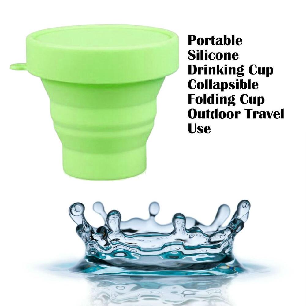 Folding Cups 300 Ml Food Grade Silicone Water Cup ... – Grandado