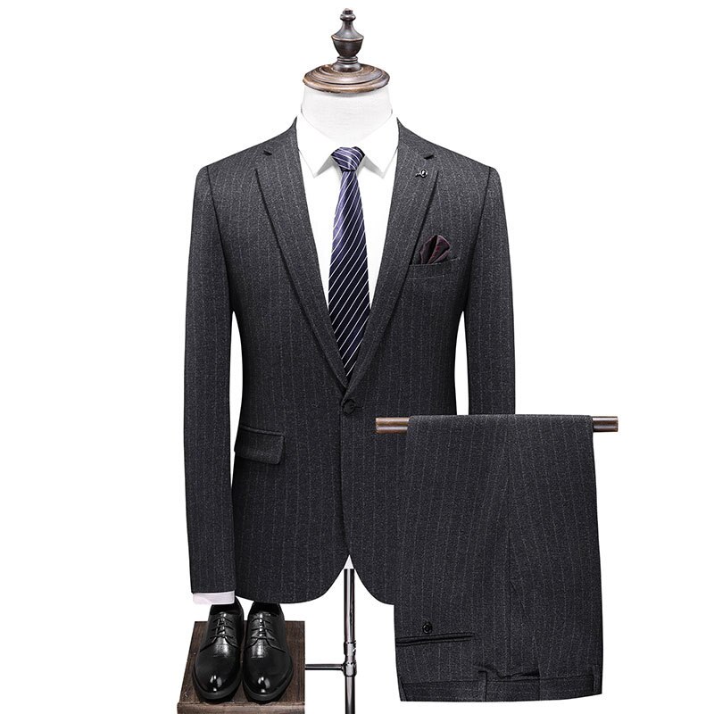 Mannen Gebreide Elastische Gestreept Pak Trouwjurk... – Grandado