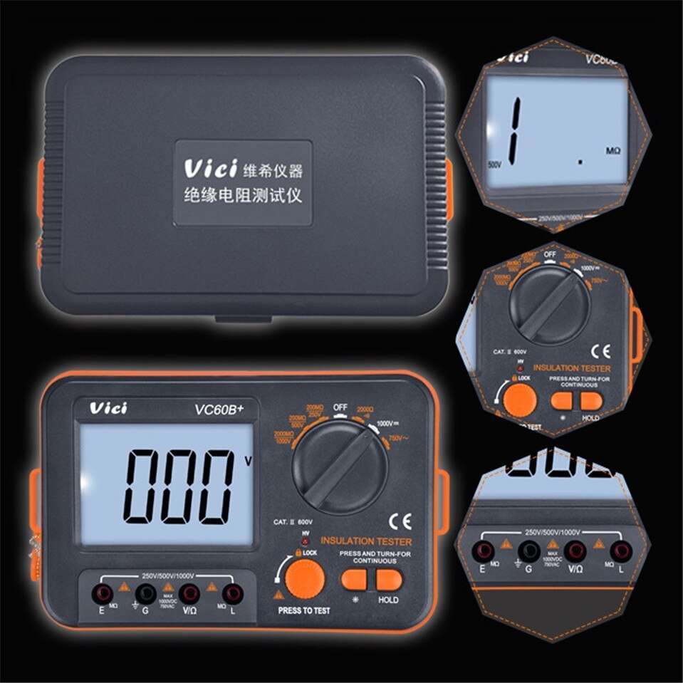Vc60b+ digital isolasjonsmotstandstester vici meg... – Grandado