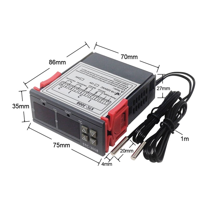 Stc -3008 computer digitaal display ligent dual co... – Vicedeal