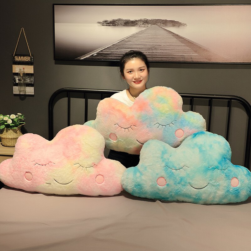 40/65/80cm Stuffed Soft Colorful Rainbow Cloud Plu... – Grandado