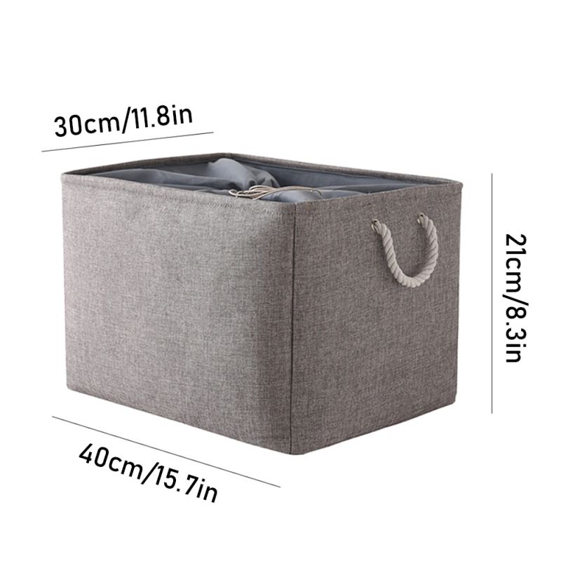Folding Storage Basket Linen Storage Box Bins Fabr... – Vicedeal
