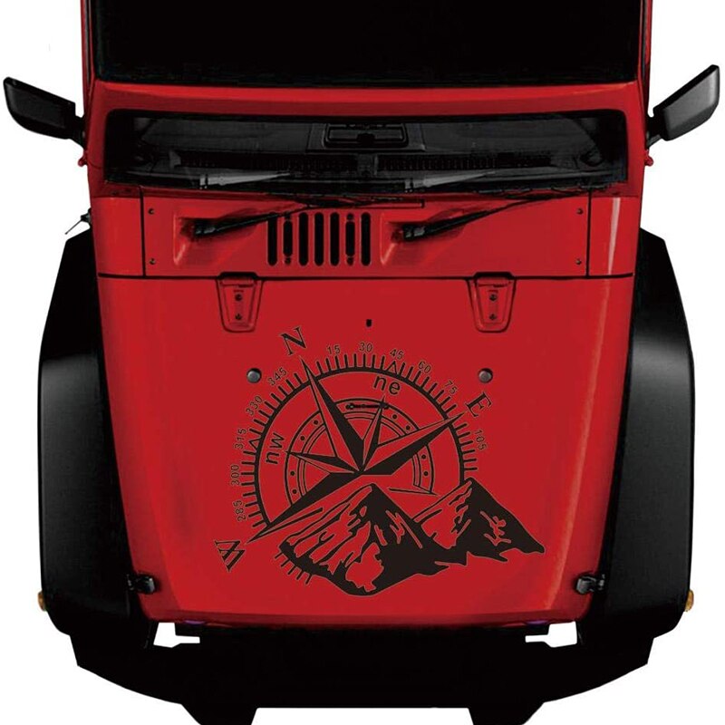 Car PVC Sticker Compass Navigate Mountains Decal A... – Grandado