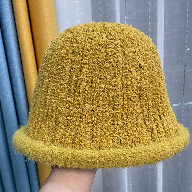 Mode Lam Suède Winter Visser Hoed Vrouwen Effen Ve... – Grandado