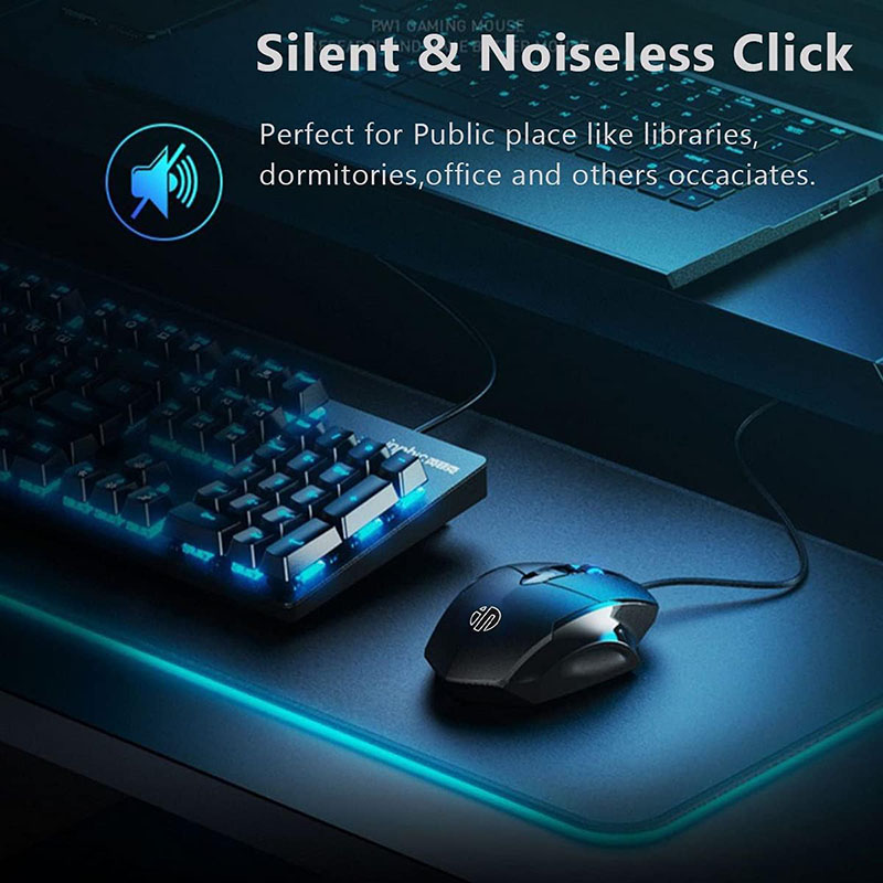 INPHIC W1 Ratón de computadora USB, Ratón silencio... – Grandado
