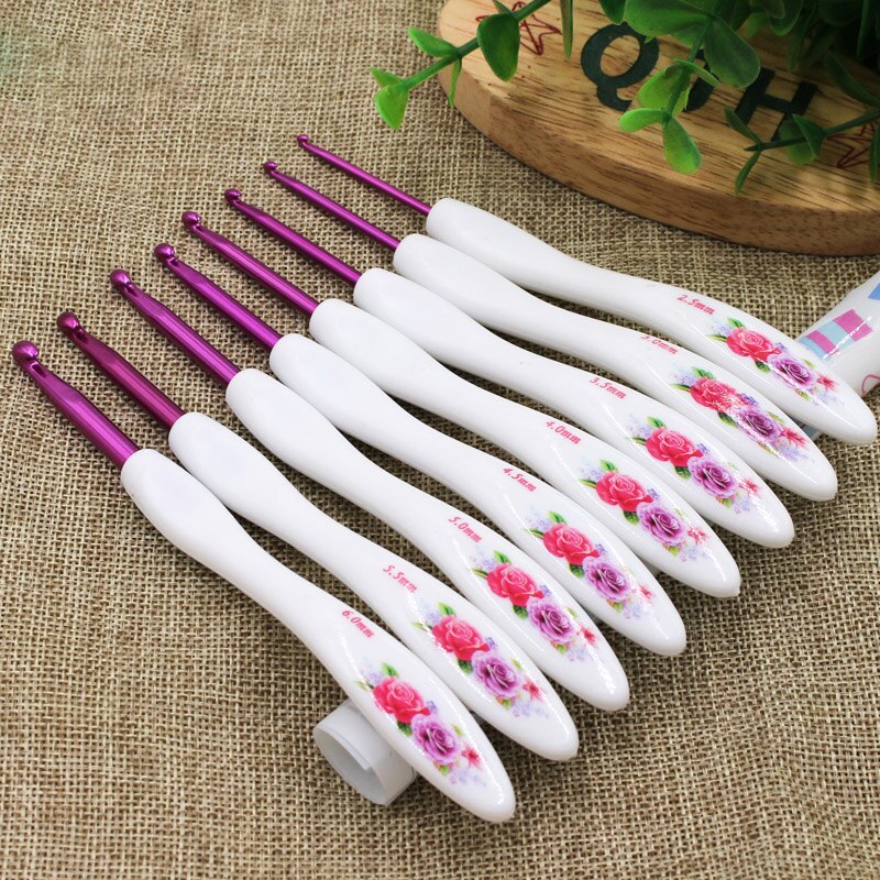 Plastic Handle Aluminum Crochet Hooks Set Ergonomi... – Vicedeal