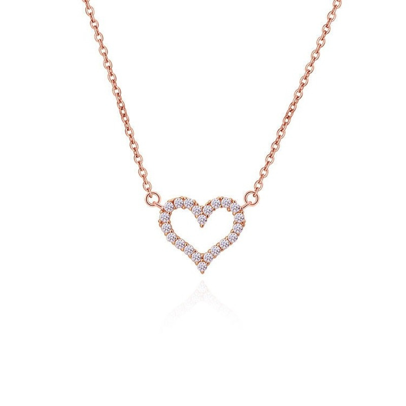 1pc Hollow Love Rose Pendant Necklace Valentine ... – Grandado