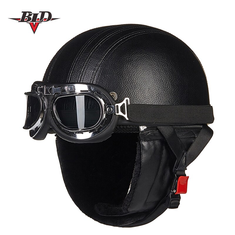 Brand Vintage Motorhelm Open Gezicht Retro Half He... – Vicedeal