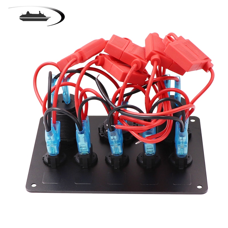 5 Gang Waterdichte Marine Boot Switch Panel 12V Du... – Vicedeal