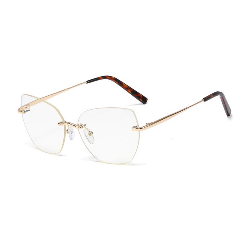 SHAUNA Women Vintage Rimless Cateye Glasses Eyewea... – Vicedeal