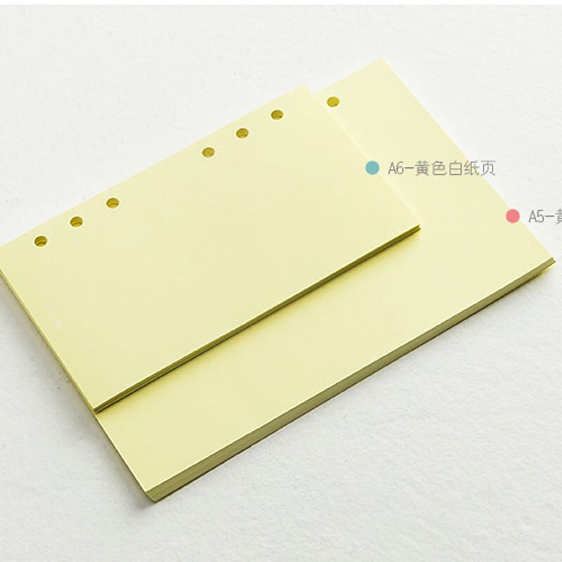 Dokibook A5 A6 Loose leaf Filler Paper Solid Color... – Grandado