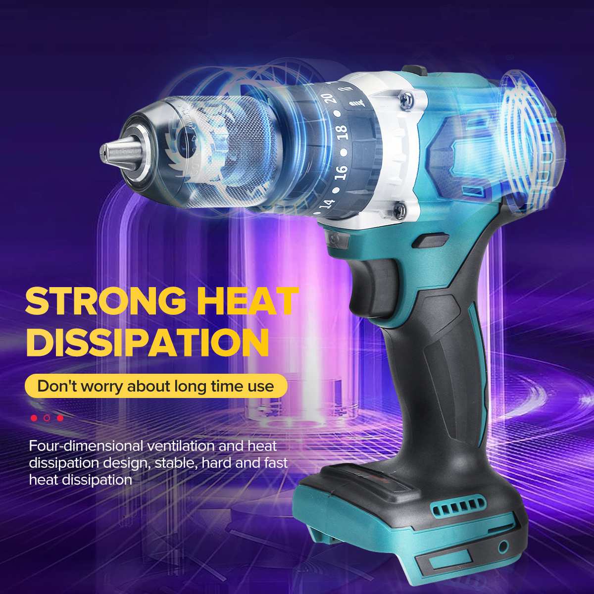 3 in 1 2 Speed 13mm Brushless Electric Drill Hamme... – Vicedeal