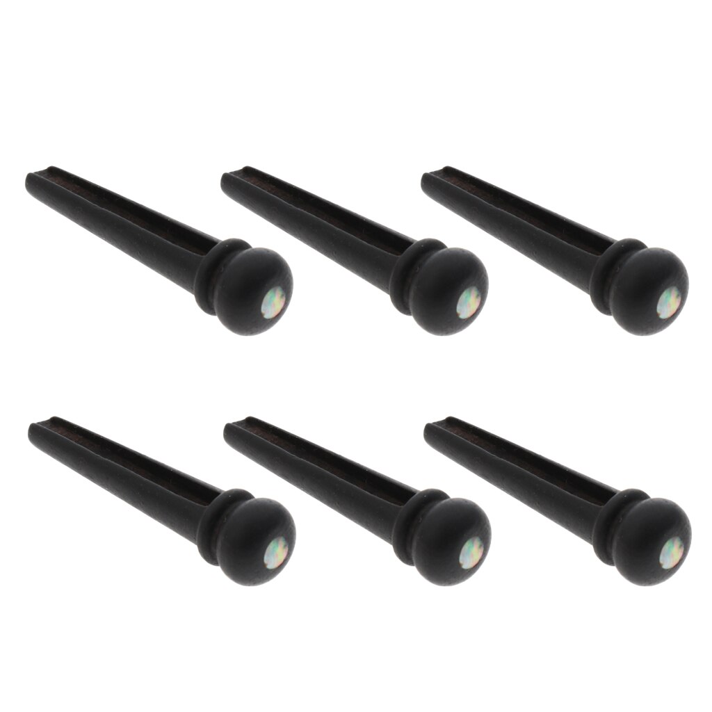 6 Pieces Acoustic Guitar Bridge Pins Pegs Ebony DI... – Grandado