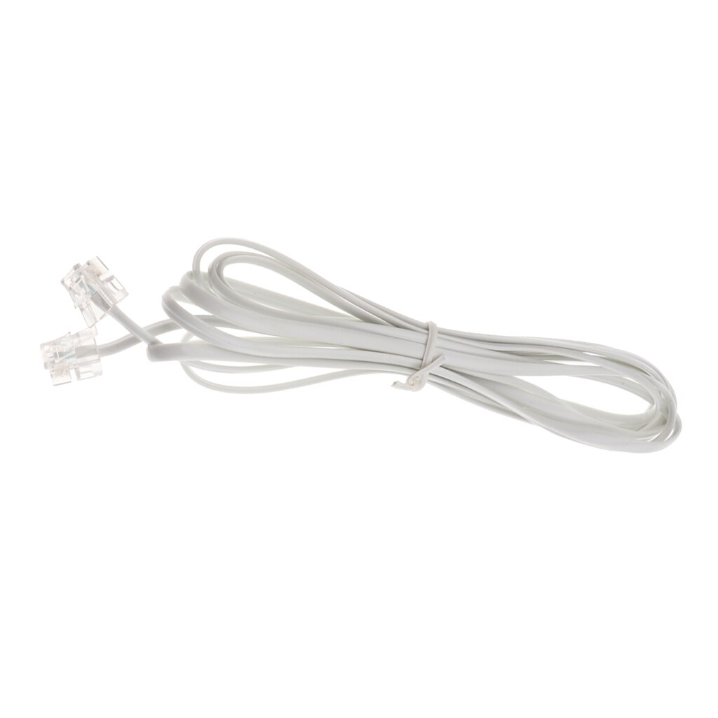 White RJ11 6Pin 2C Modular Telephone Extension Pho... – Grandado