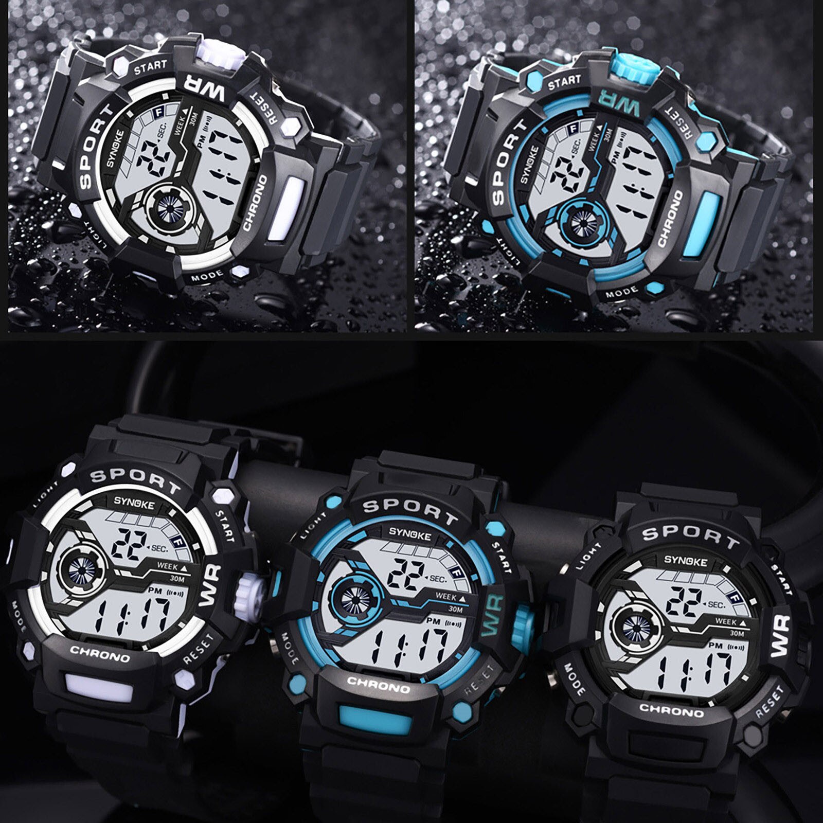 Relojes digitales para hombre, multifunción, depor... – Grandado