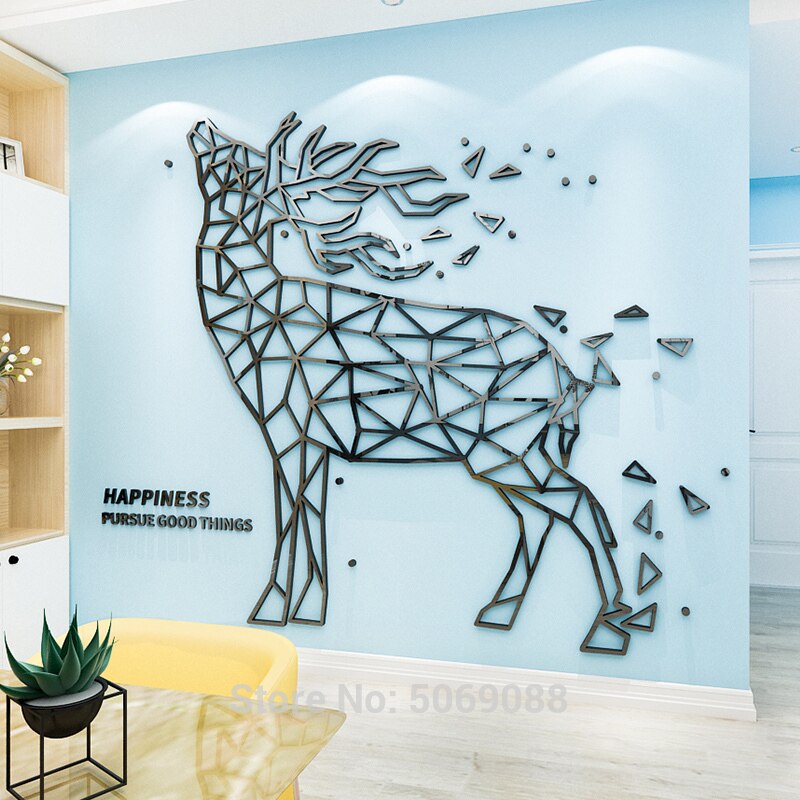 simple line animal 3D three-dimensional acrylic wa... – Vicedeal