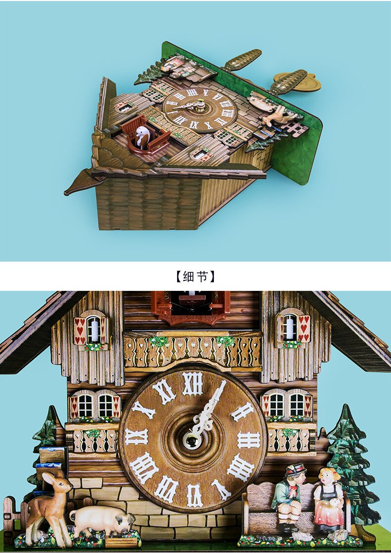 Vintage Cuckoo Wall Clock Black Forest Wooden Cloc... – Grandado