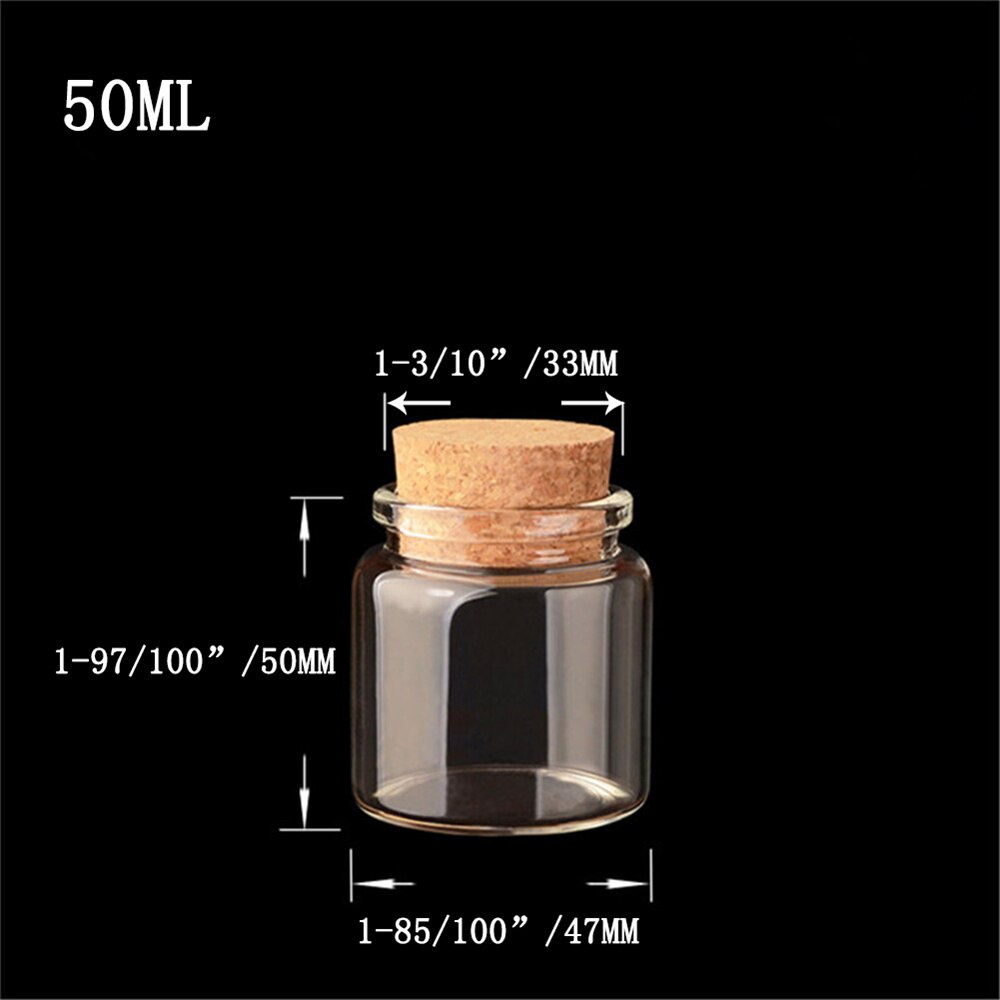 Glass Bottles with Cork Crafts Bottles Jars Weding... – Grandado