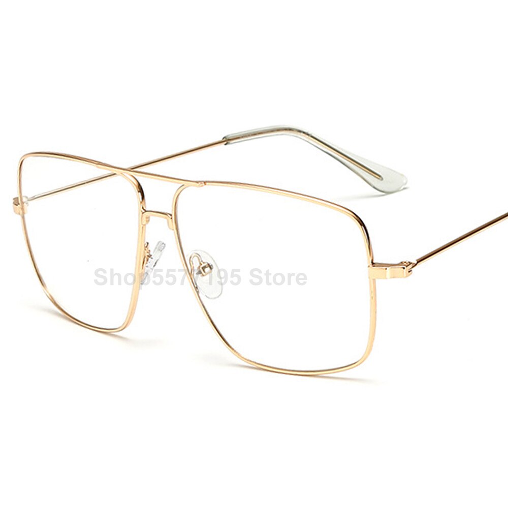 Vintage Gold Metal Frame Brillen Heren Dames Zonne... – Vicedeal