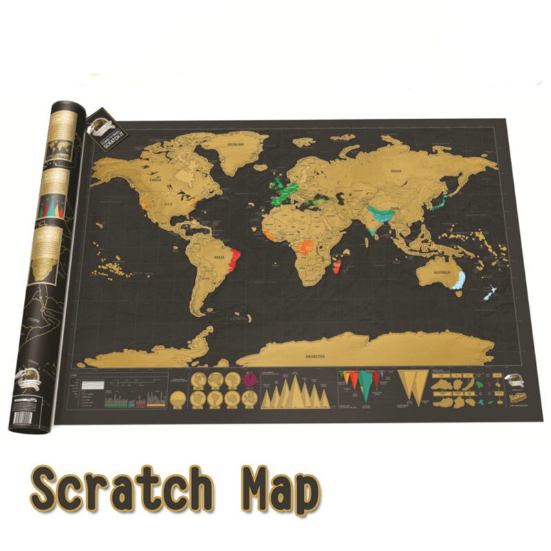 Große Größe Scratch Map Scratch Off Welt Reise Kar... – Vicedeal