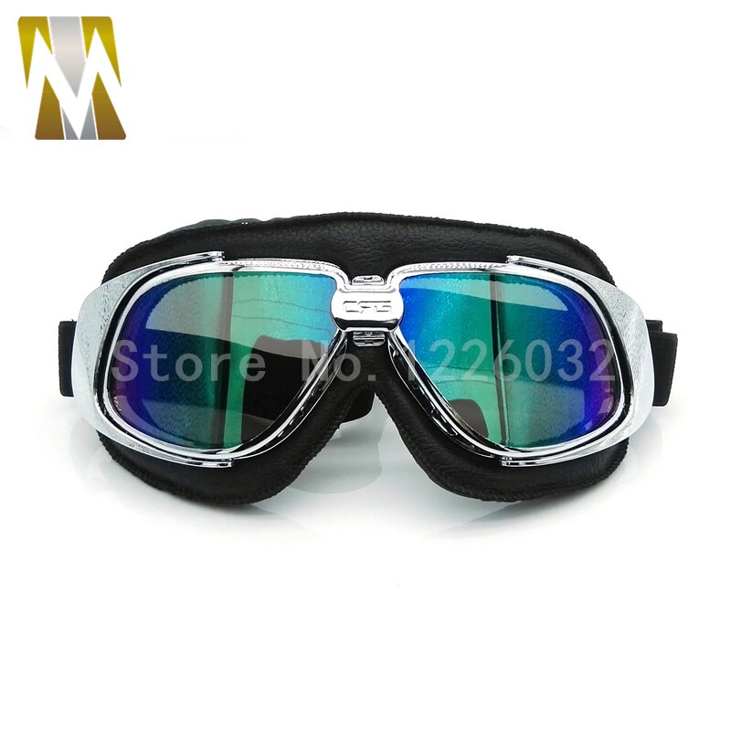 MOTORCYCLE GOGGLES STEAMPUNK HALF MOTORCYCLE HELME... – Grandado