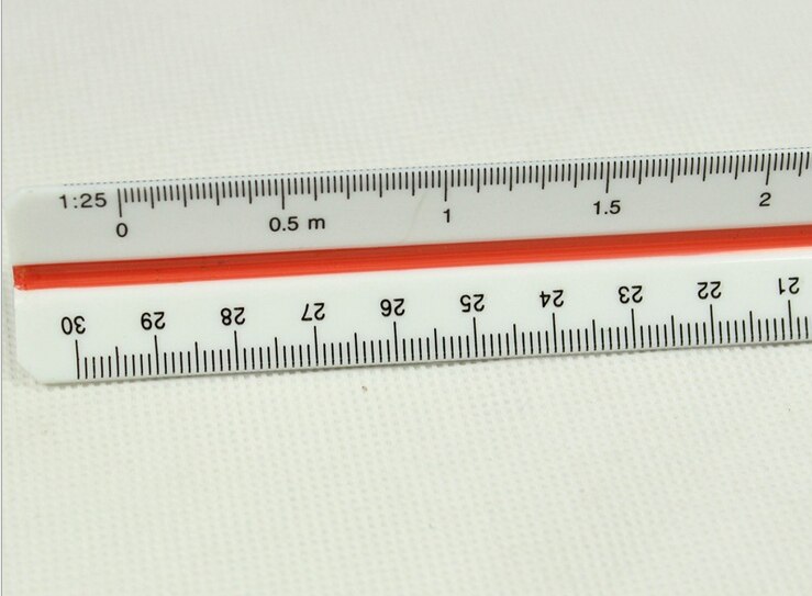 Plastic Triangular Scale Ruler (1:20~1:125) 30cm d... – Grandado
