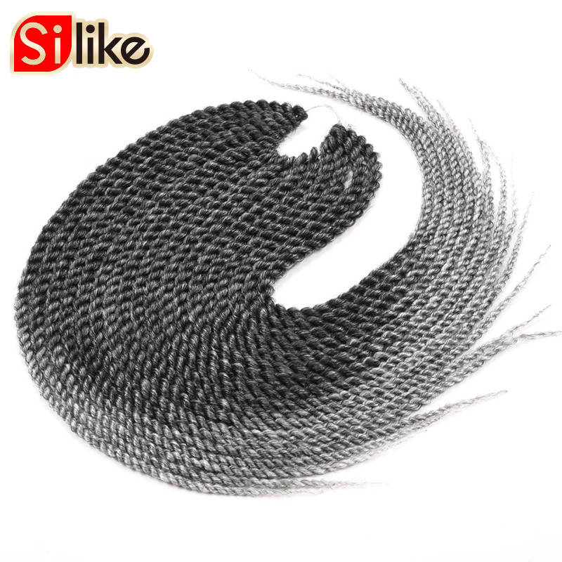 Silike Senegalese Twist 22 inch Ombre Black Pink T... – Vicedeal