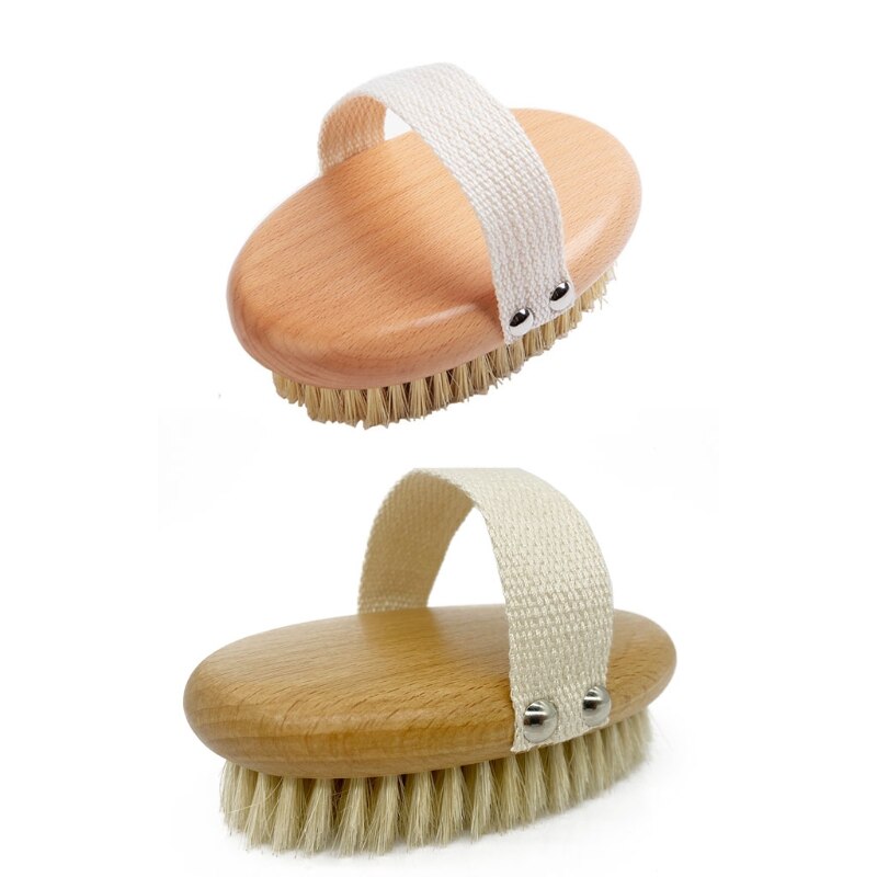 Nat Droog Borstelen Body Borstel Natuurlijke Haren... – Vicedeal