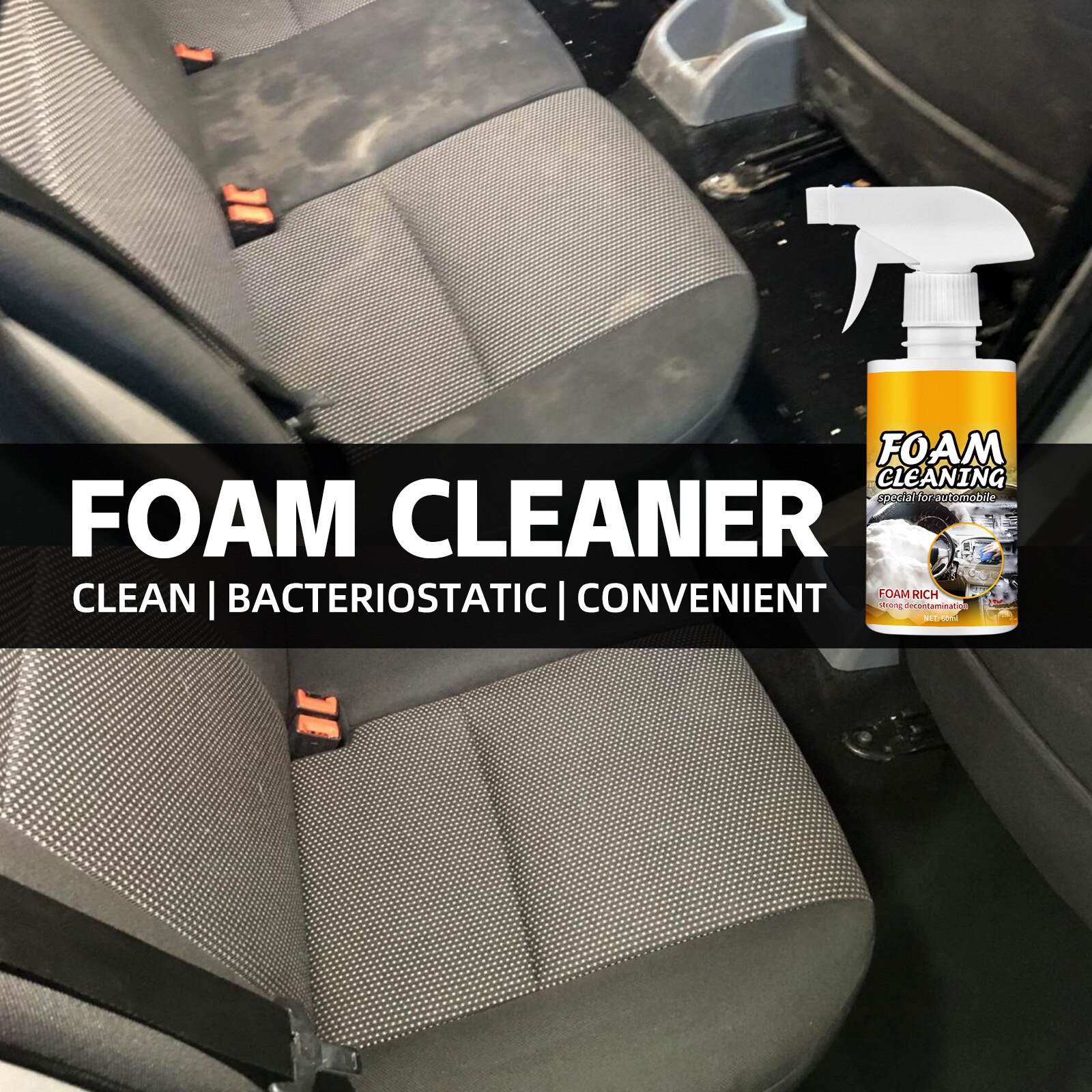 Multipurpose Foam Cleaner for Car Seat Steering Wh... – Grandado