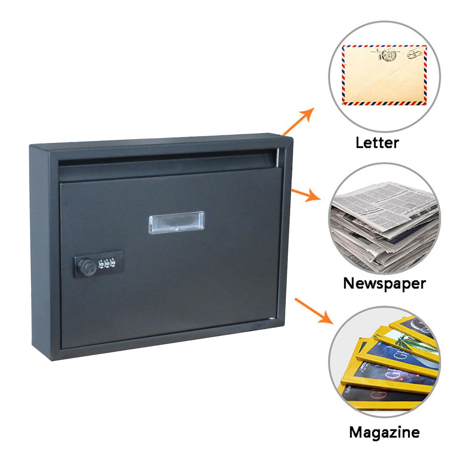 Wall Mailbox Mail Box Farmhouse Townhouse Hanging ... – Grandado