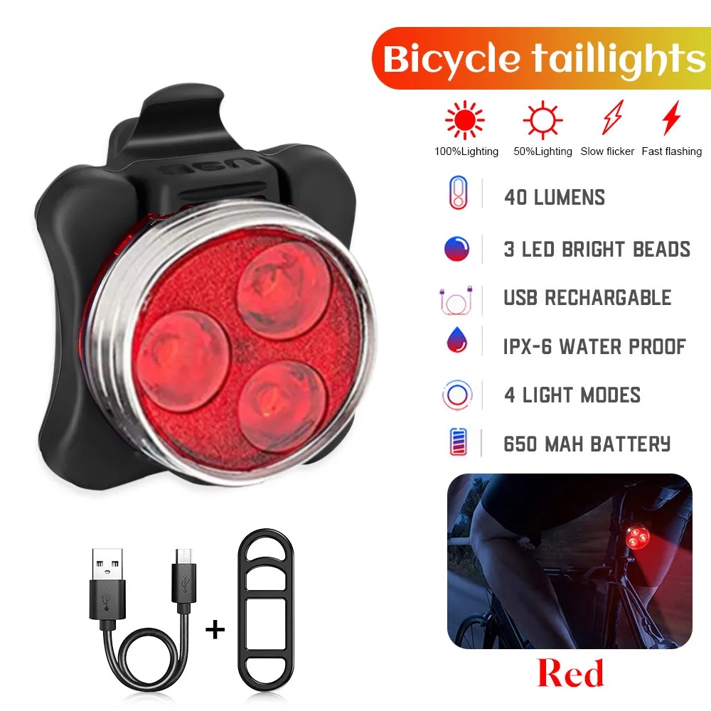 Bicycle Headlight Tail Light Outdoor Night Lights ... – Grandado