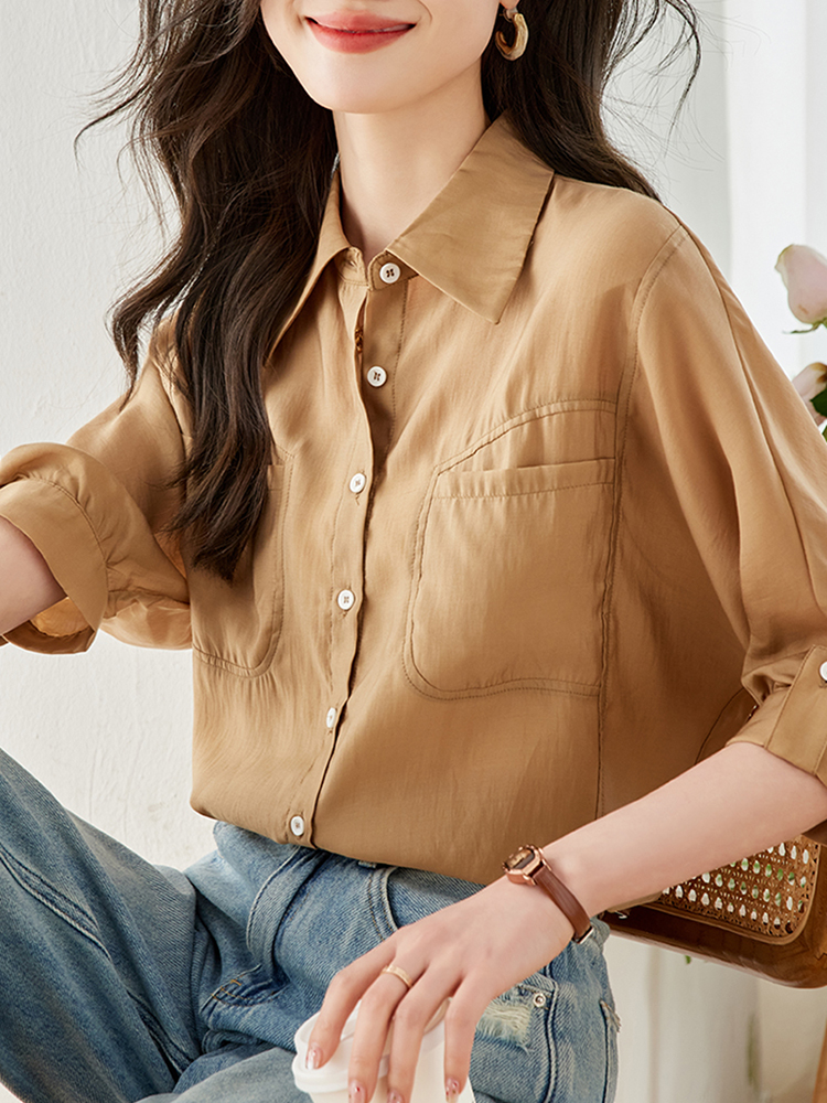 Dames Overhemden Zomer Nieuw Chic 2024 Turn-Down K... – Vicedeal