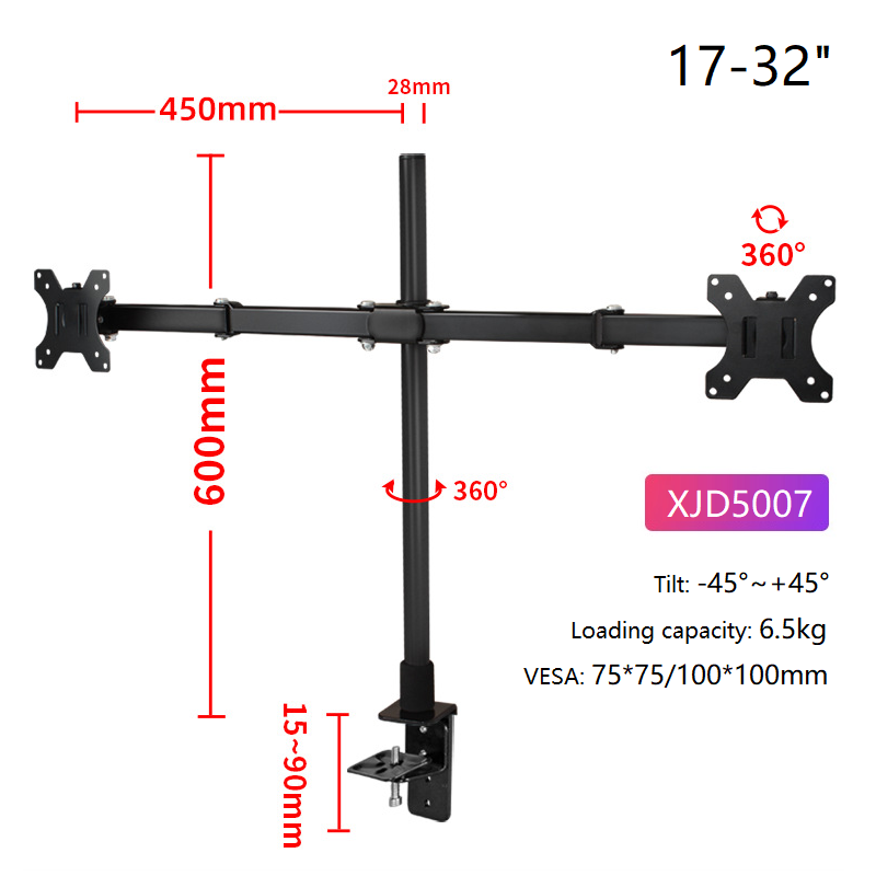 Desktop Clamping Full Motion 360 Degree Dual Monit... – Grandado