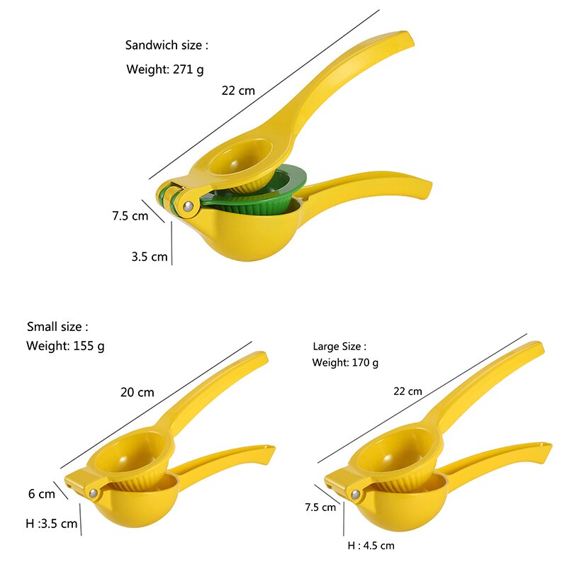 Metal Lemon Squeezer Held Juicer Double Bowl Lemon... – Vicedeal