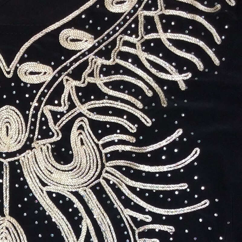 Abaya Dubai Middle East Embroidery Ironing Black M... – Grandado