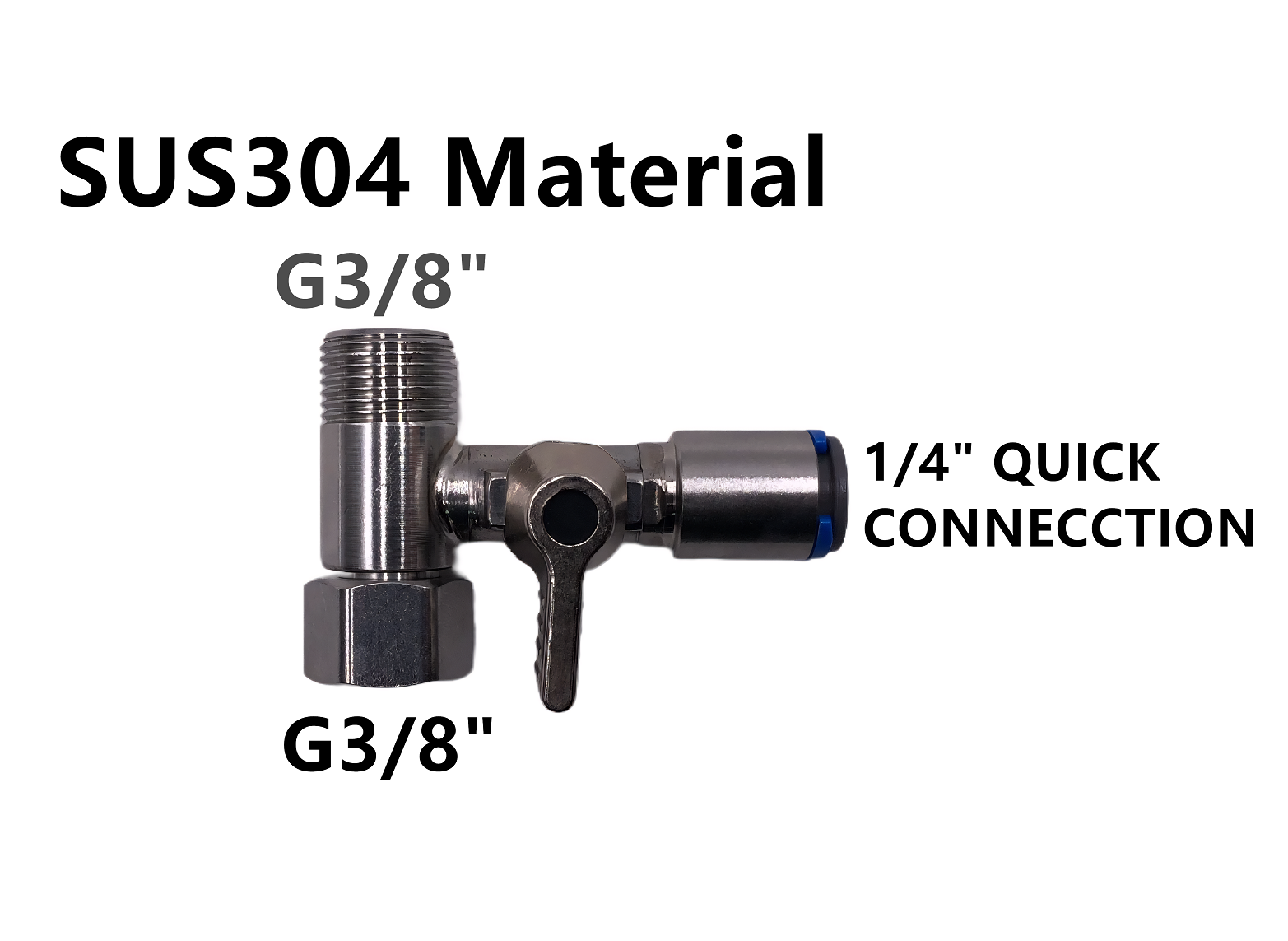 G3/8" To 1/4" SUS304 RO Feed Water Adapter Tee Bal... – Vicedeal