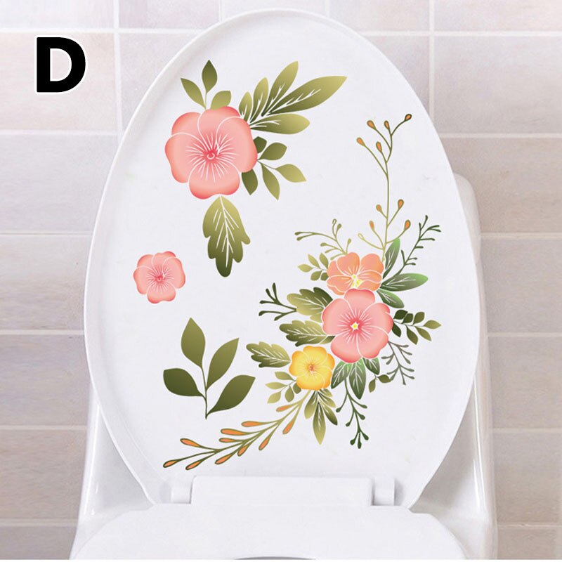Toilet Stickers Plant Flower PVC Wall Sticker Diy ... – Vicedeal
