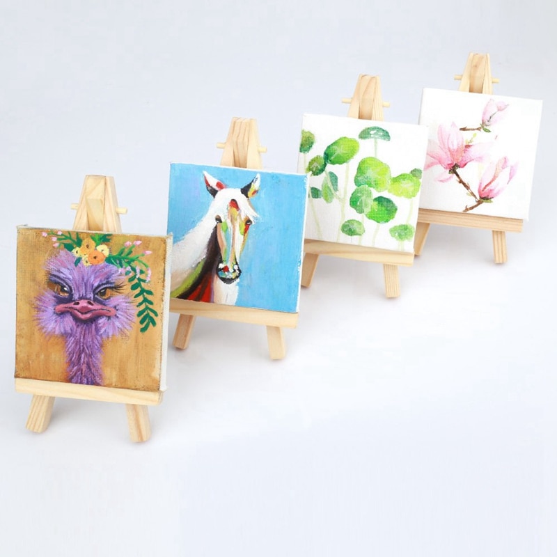 -10 Sets Mini Display Easel With Canvas 8X8Cm Wedd... – Vicedeal