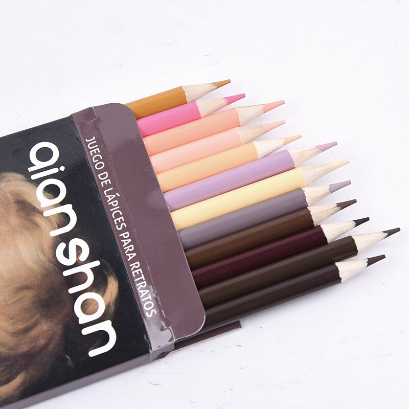 12 Colors Artist Drawing Pencil Set Skin Crayon De... – Vicedeal