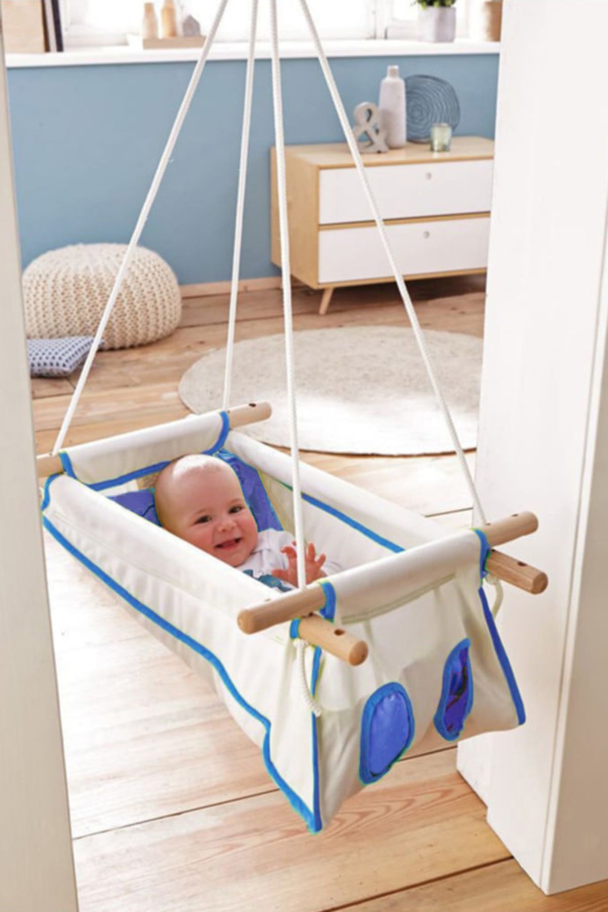 Baby Bounce Swing Hammock Crib Chair Wooden Childr... – Vicedeal