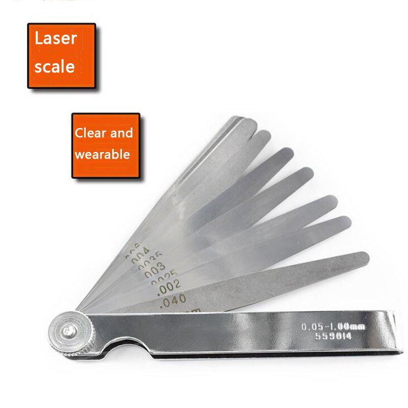 Edelstahl Lücke Lineal 0,02-1mm Fühler Stück Stück 89mm Länge metrisch ...