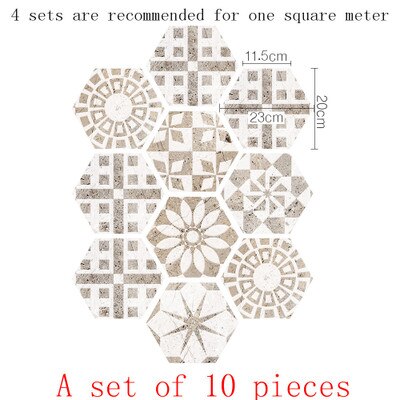hexagonal non-slip floor stickers Living room kitc... – Vicedeal