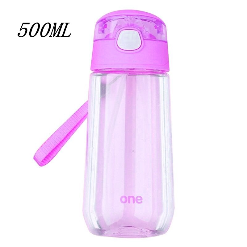 500Ml Plastic Waterfles Met Stro Bpa Gratis Stro D... – Grandado