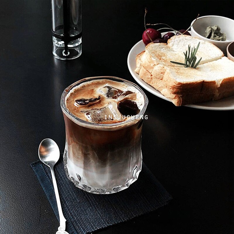 Retro Glass Cup Transparent Round Coffee Mug Wine ... – Grandado