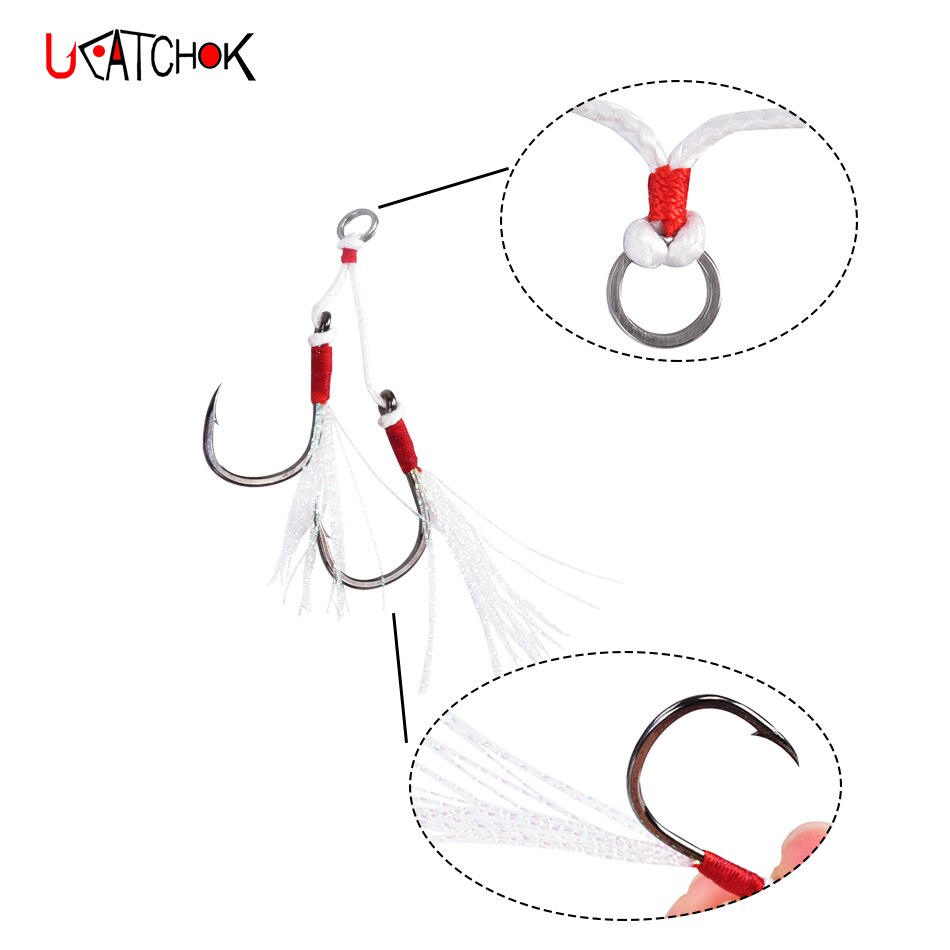 4pairs/lot Slow Jig Assist Hook Double Hook jiging... – Grandado