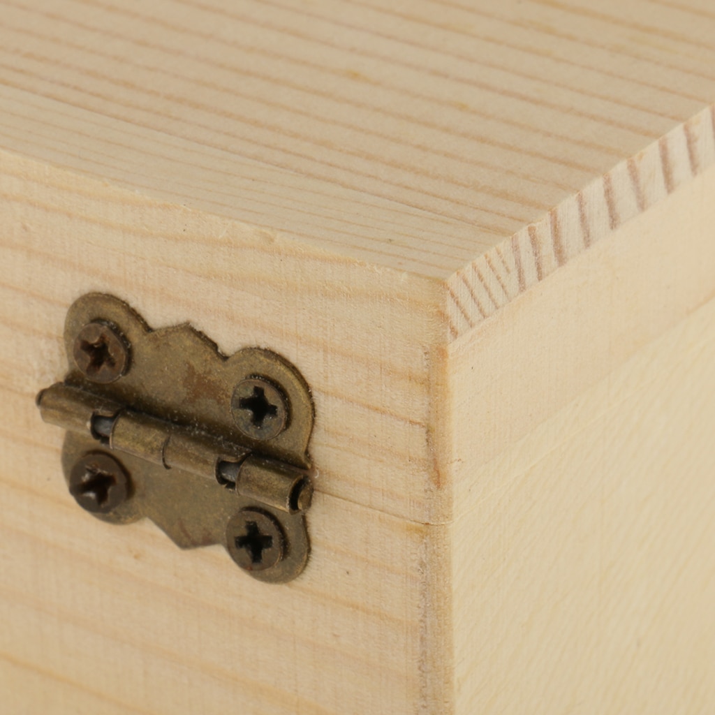 Natural Wood Wooden Box Storage Treasure Pirate Ch... – Grandado