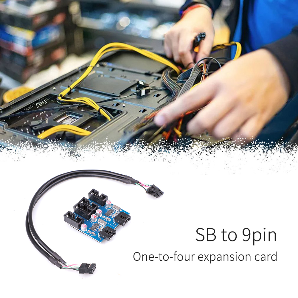 9Pin Usb Header Mannelijke 1 Naar 2/4 Female Exten... – Vicedeal